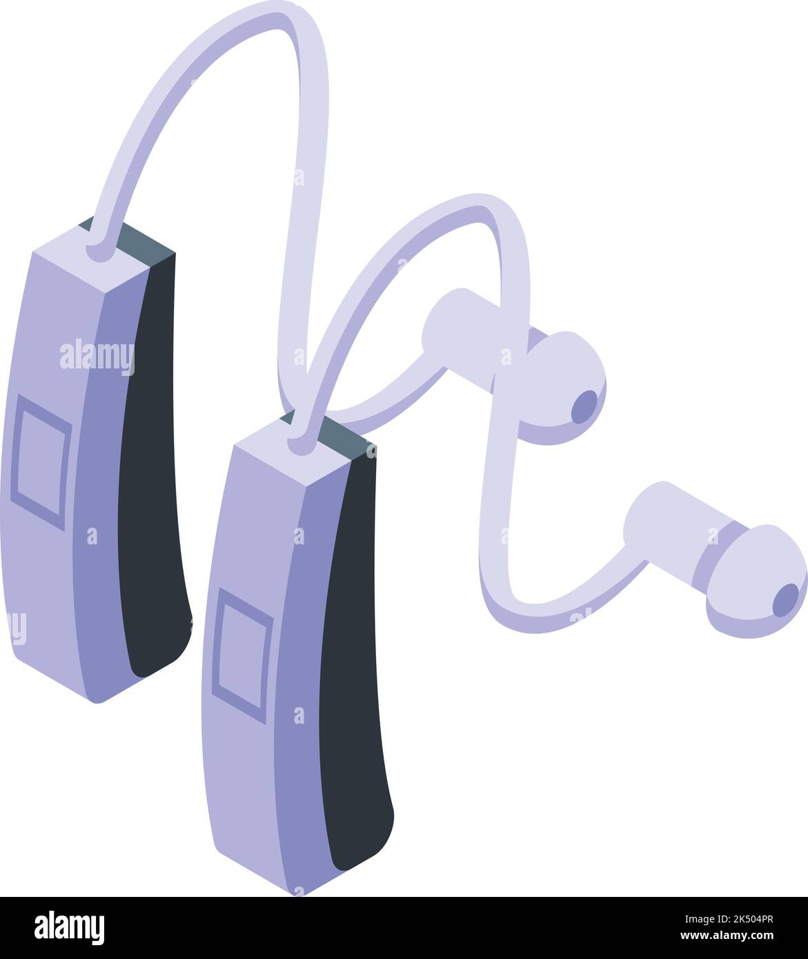 Hearing device icon isometric vector. Deaf aid. Loss hearing Stock ...