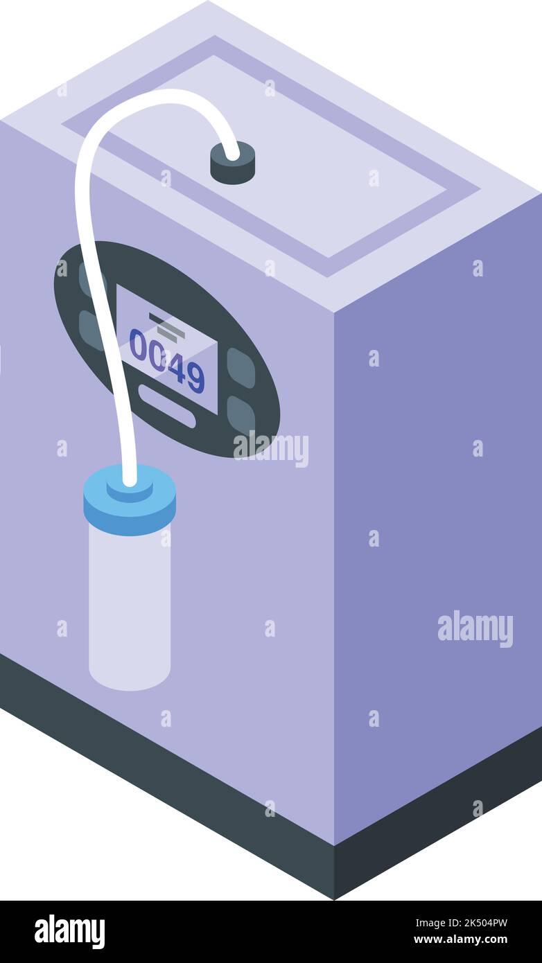 Oxygen concentrator icon isometric vector. Home tank. Medical health ...