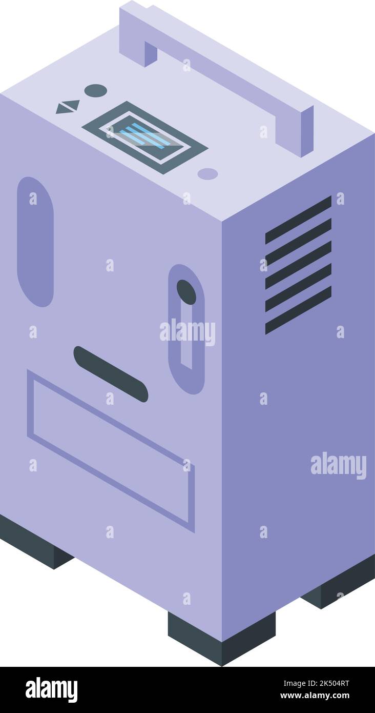 Cannula oxygen concentrator icon isometric vector. Home tank. Medical ...