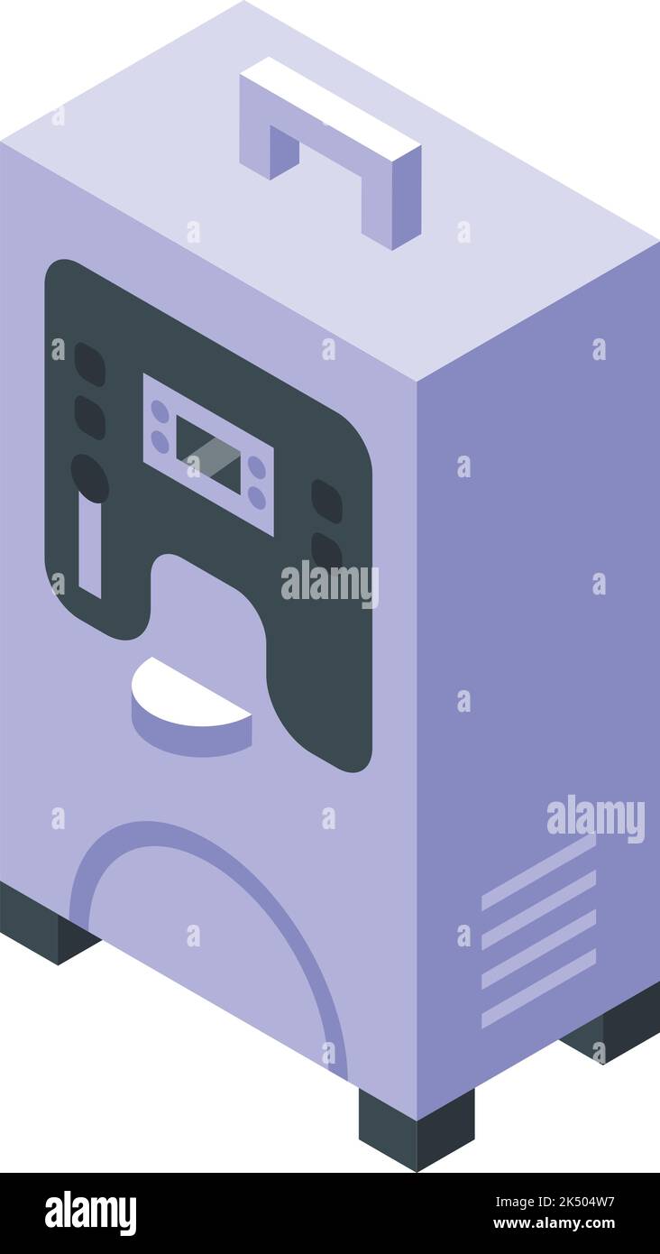 Oxygen concentrator therapy icon isometric vector. Home tank. Medical ...