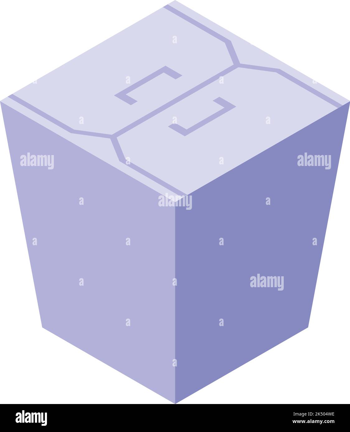 Fast food box icon isometric vector. Snack pack. Bag packet Stock ...