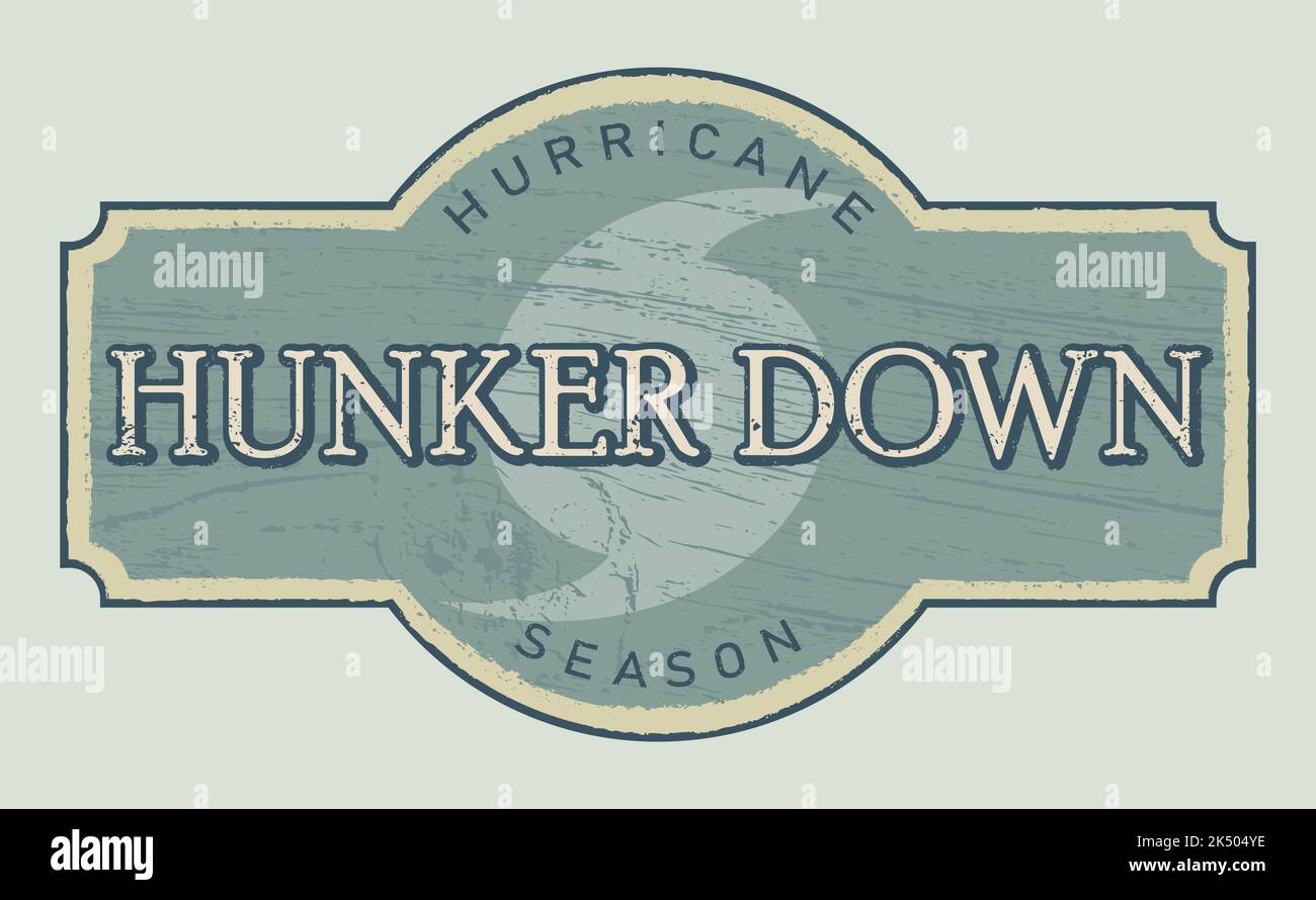 A vintage style wooden hurricane sign Stock Vector Image & Art - Alamy