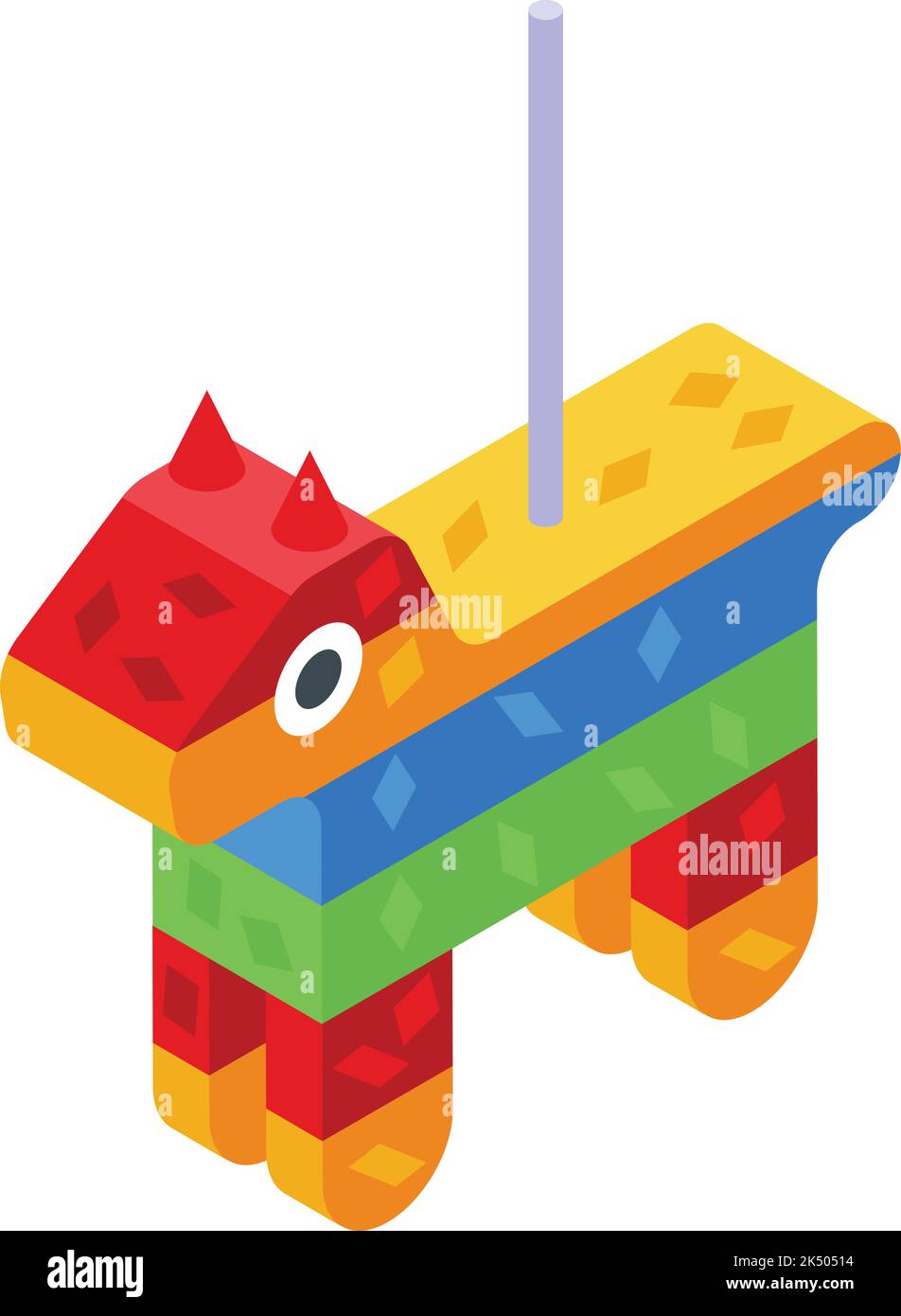 Mexican pinata icon isometric vector. Mexico party. Fiesta cactus Stock ...