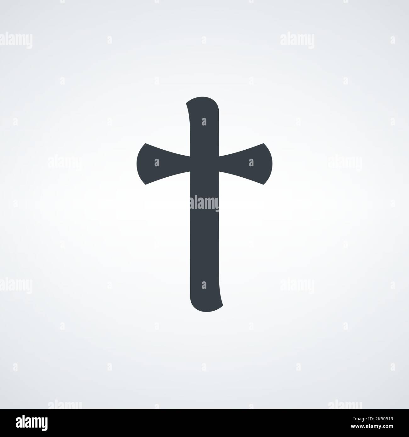 Religion cross icon, christianity symbol, church faith icon. Stock ...