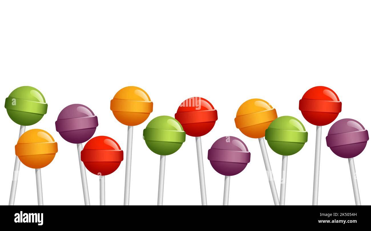 Round lollipops Stock Vector Images - Alamy