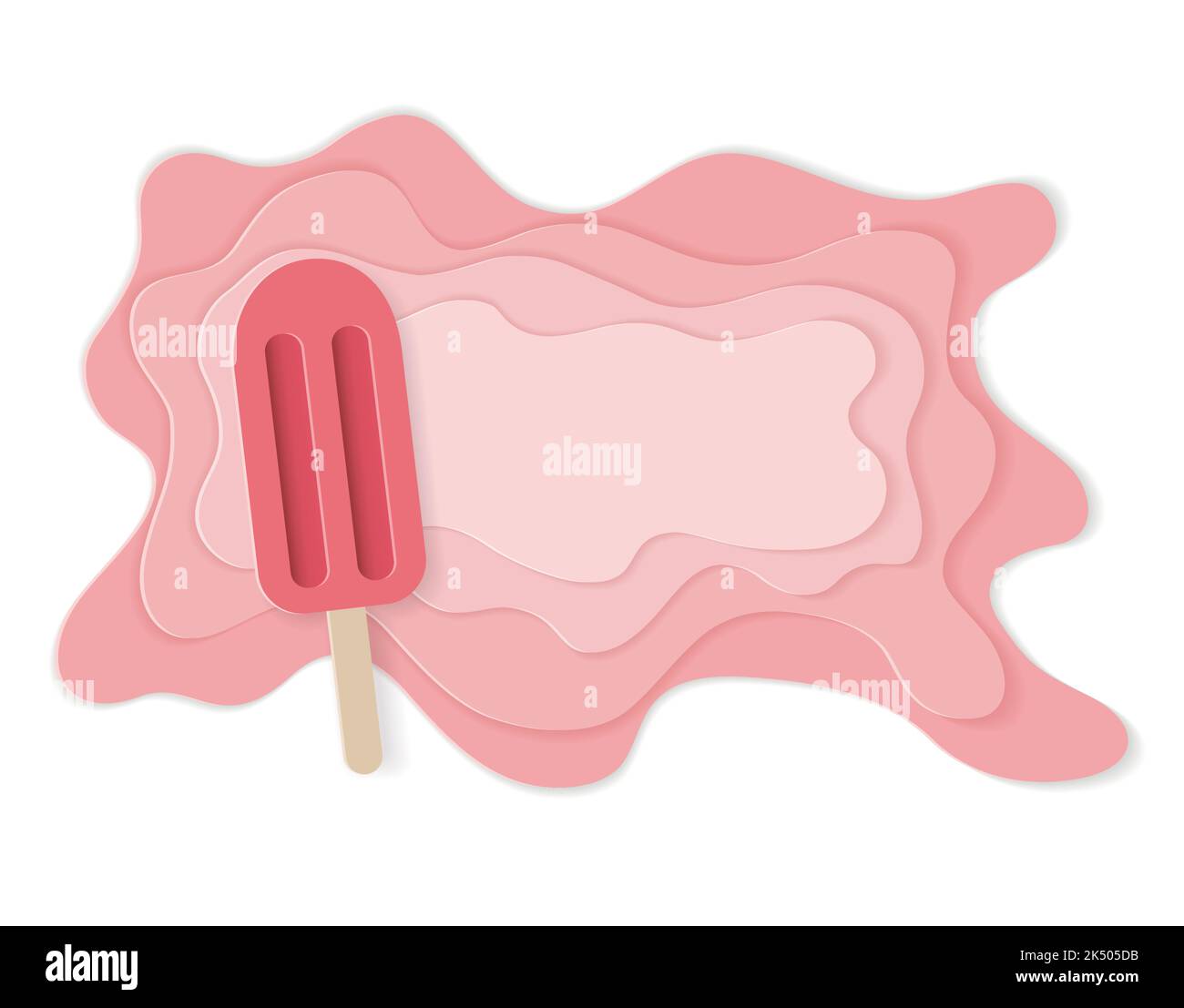 Puddle of melted ice cream Stock Vector Images - Alamy