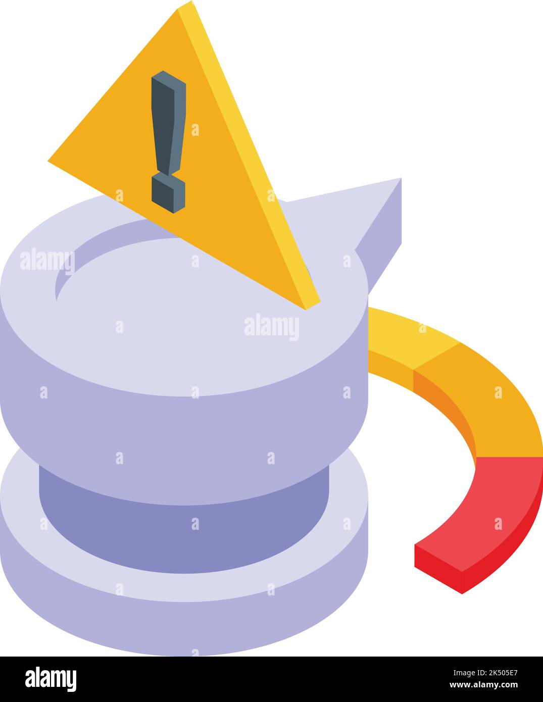 Risk button icon isometric vector. Chart control. Finance return Stock ...