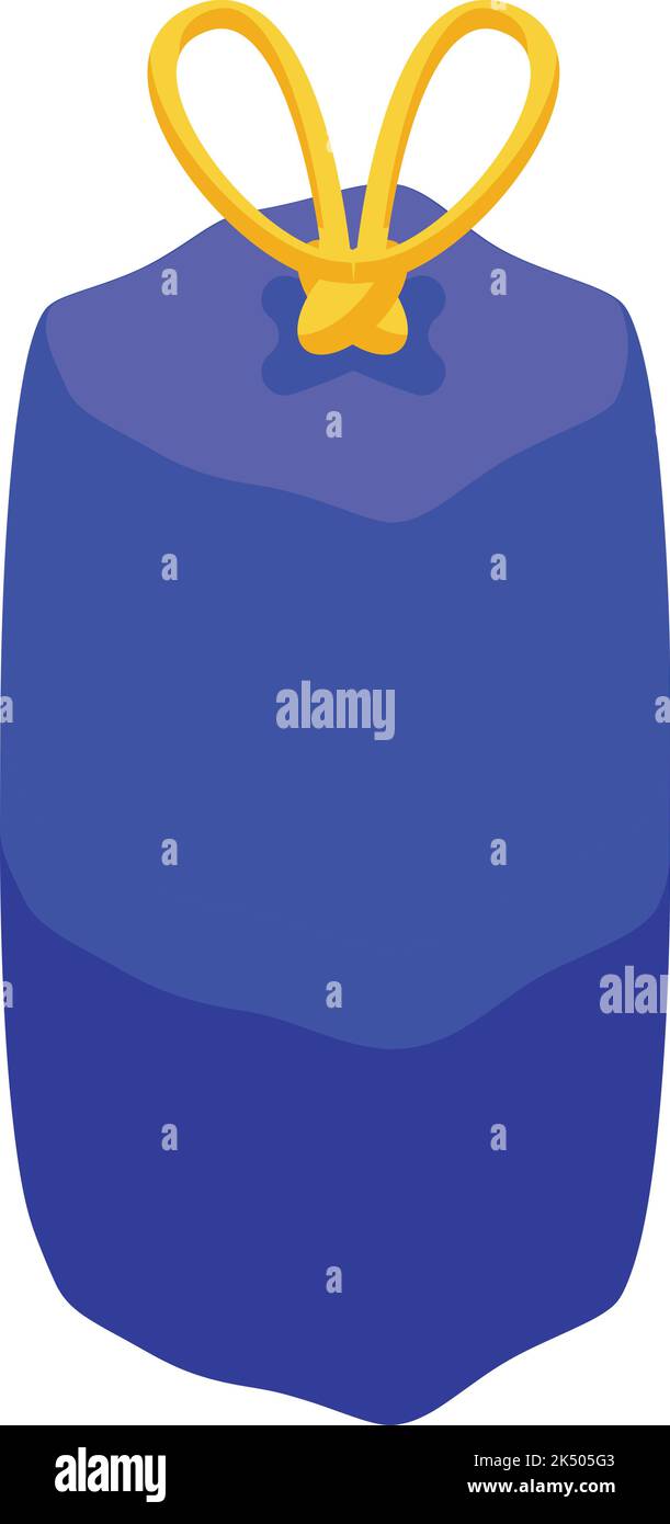 Blue trash sack icon isometric vector. Garbage bin. Waste pack Stock ...