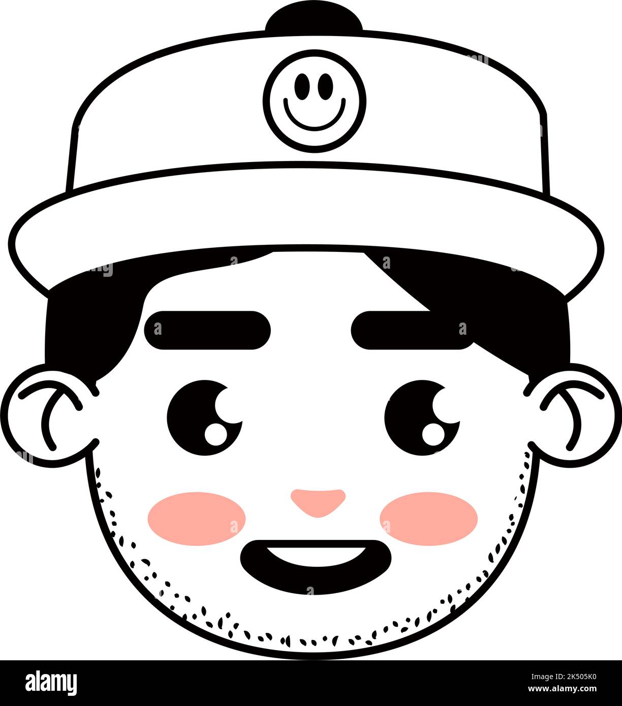 guy wearing a hat face Stock Vector Image & Art - Alamy