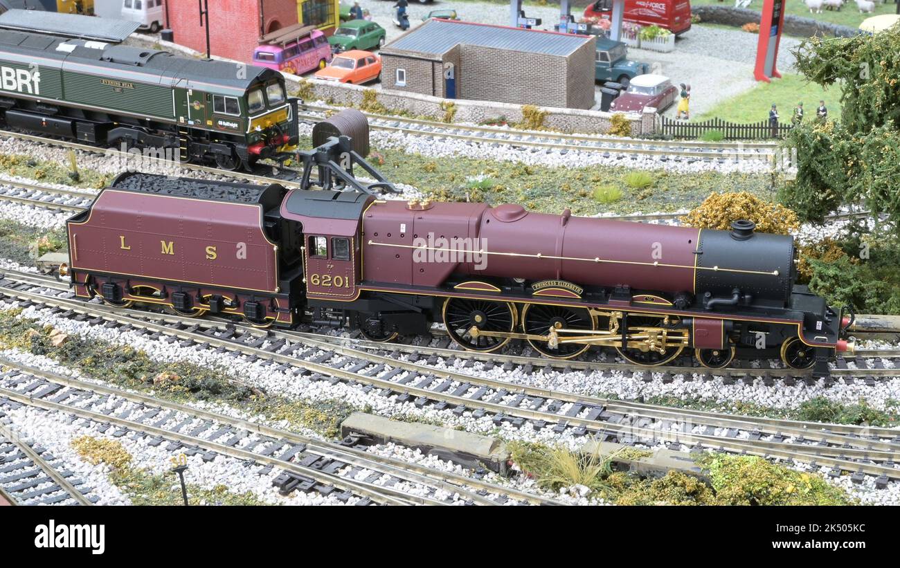 A model of the Princess Elizabeth with 18 carat gold fittings Stock ...
