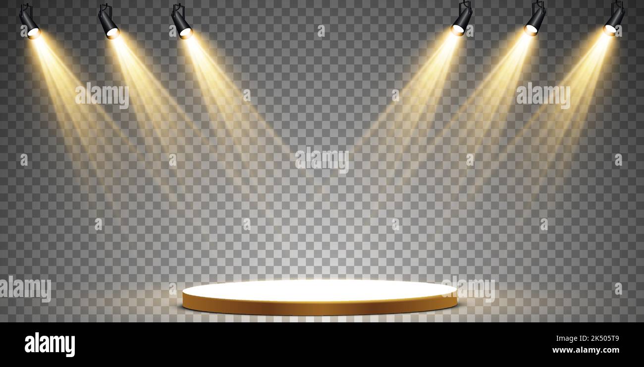 Vector Spotlights. Scene. Light Effects. Glow light effect. Vector ...