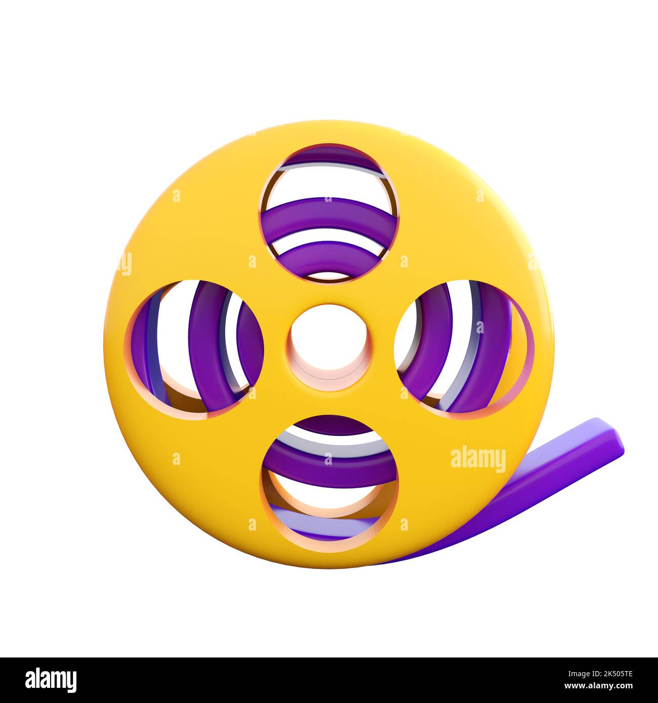 3d film roll. Cinema, movie, entertainment concept in trending cartoon ...