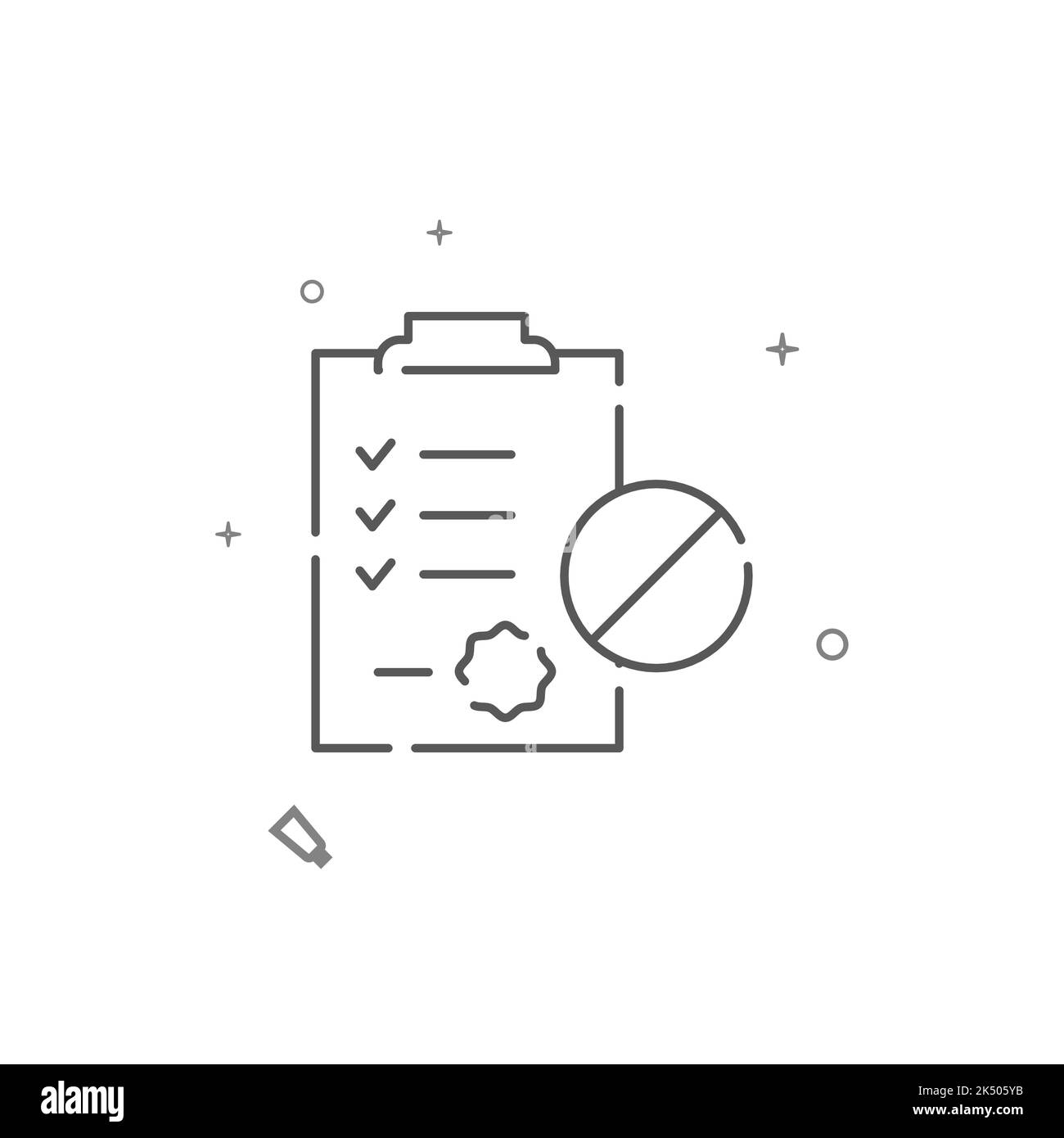 Prescription tablets simple vector line icon. Symbol, pictogram, sign ...