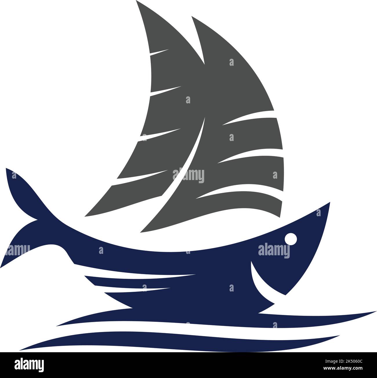 sailboat fish restaurant logo Icon Illustration Brand Identity Stock ...
