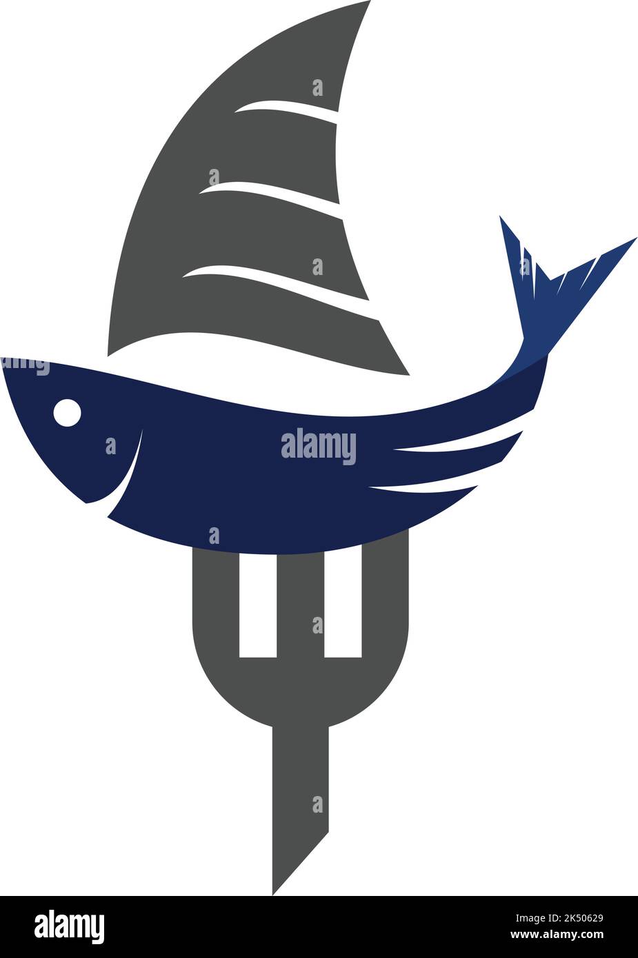 sailboat fish restaurant logo Icon Illustration Brand Identity Stock ...