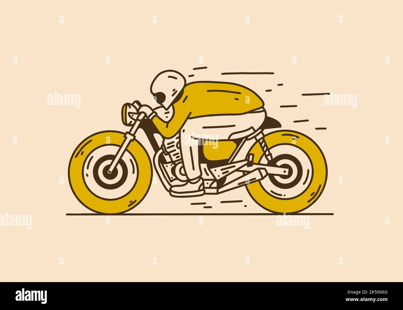 Cartoon man on motorbike hi-res stock photography and images - Alamy