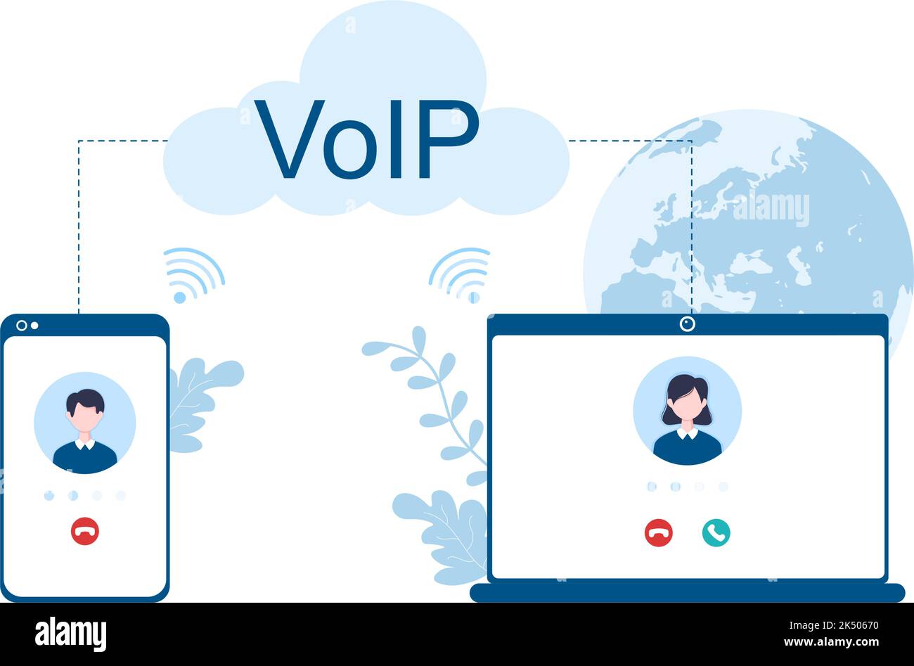 VOIP or Voice Over Internet Protocol with Telephony Scheme Technology ...
