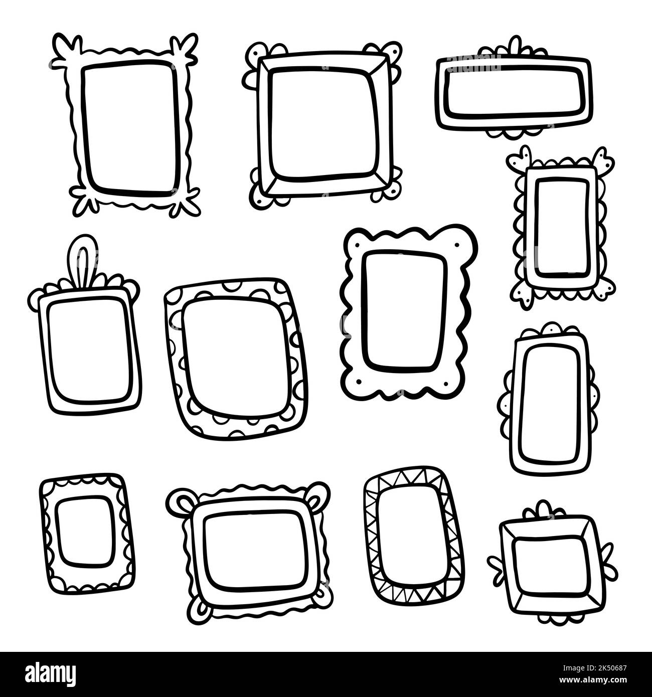Hand drawn banner square Black and White Stock Photos & Images - Alamy