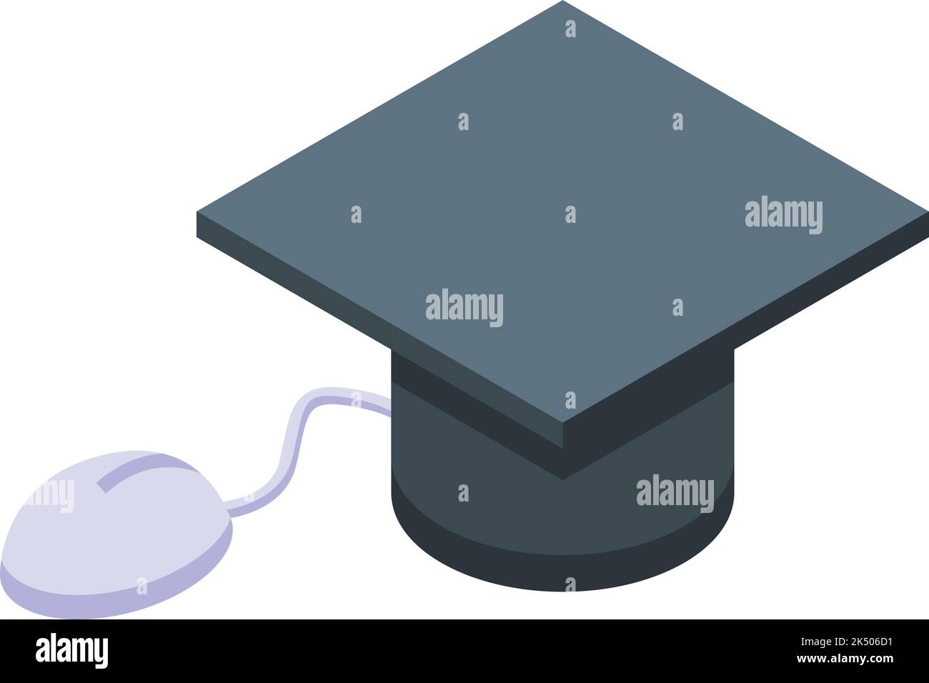 Online graduation icon isometric vector. Training school. Learning ...