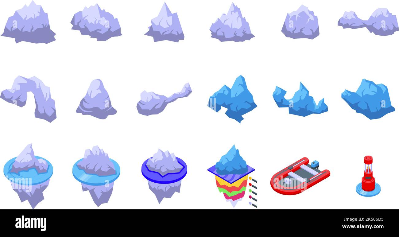 Isometric iceberg water design hi-res stock photography and images - Alamy