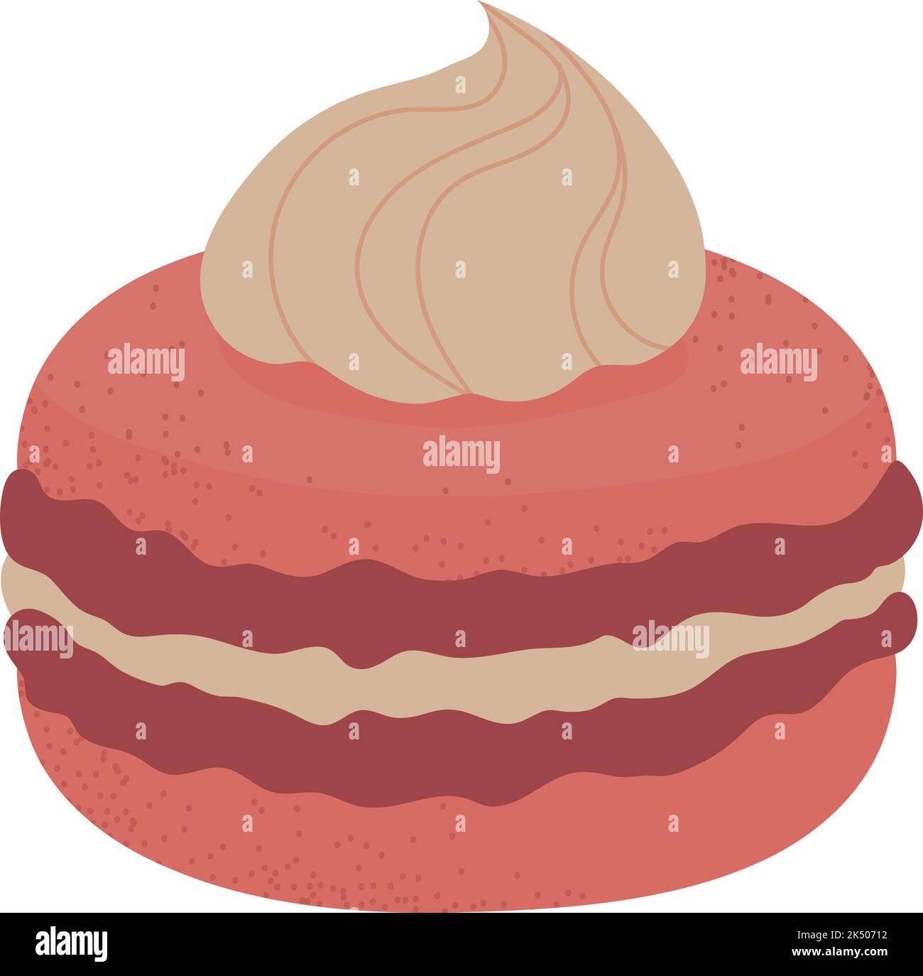 dessert macaroon with cream Stock Vector Image & Art - Alamy