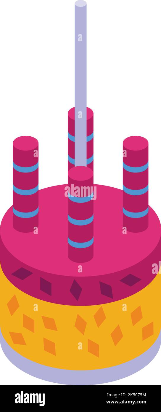 Mexican pinata cake icon isometric vector. Mexico party. Candy hat ...