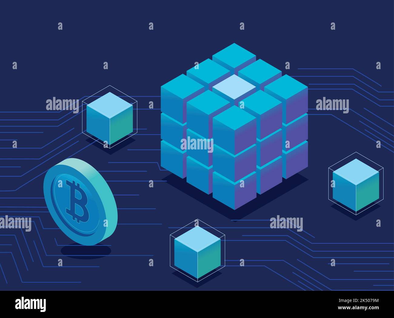 bitcoin blockchain technology Stock Vector Image & Art - Alamy