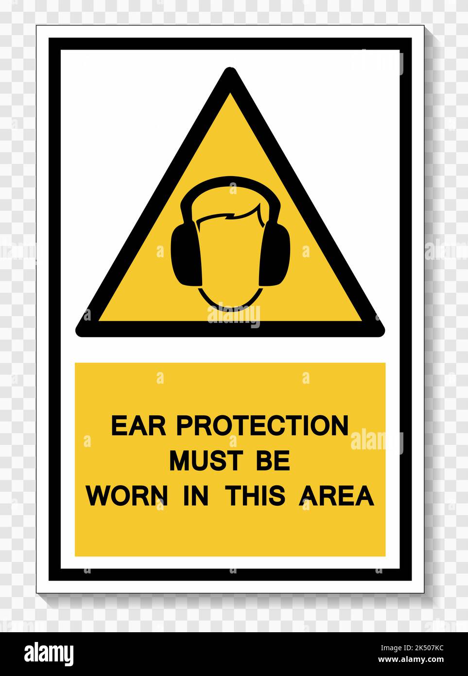 Ear Protection Must Be Worn In This Area Symbol Sign Isolate on White ...