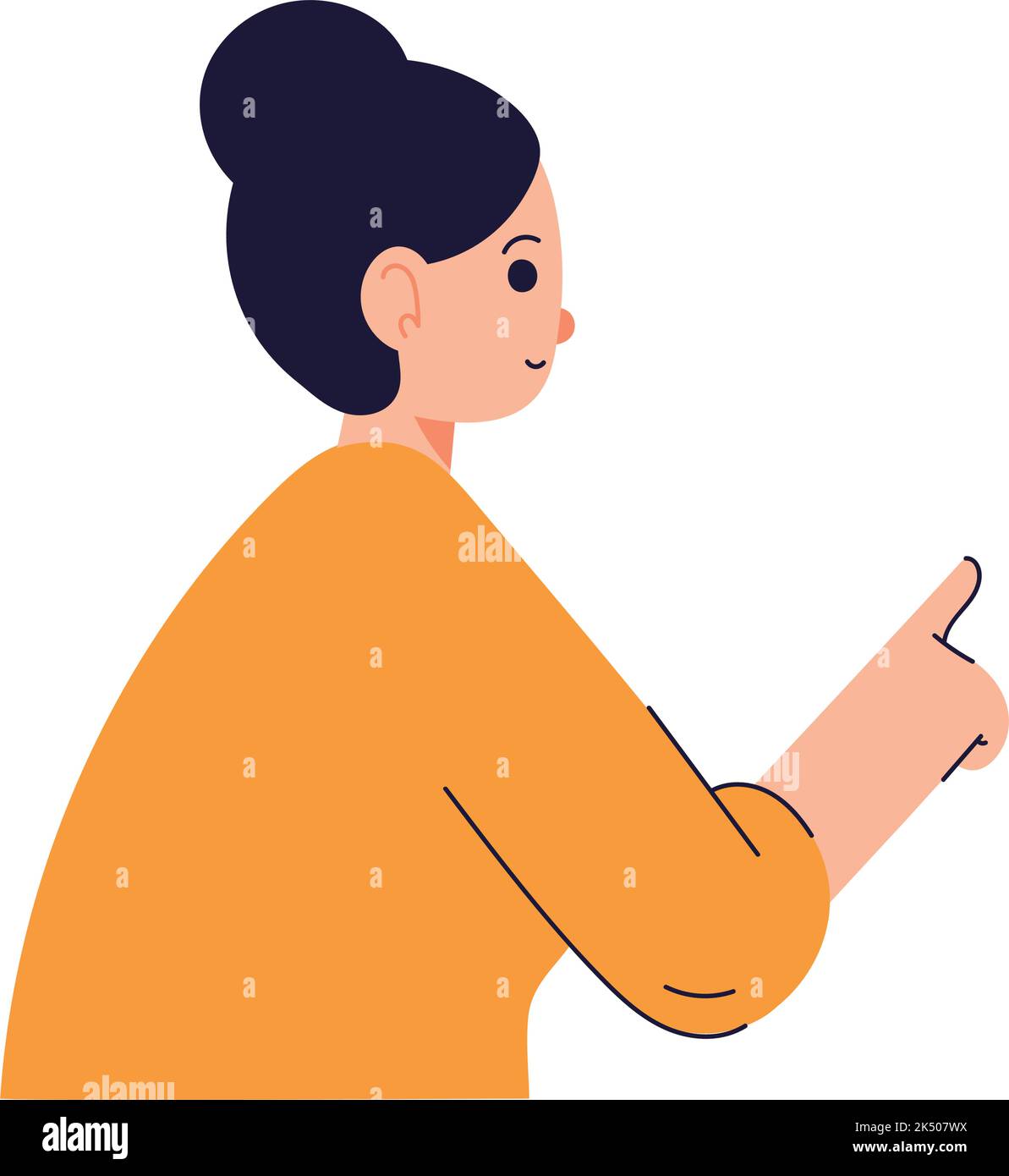 woman character hand pointing Stock Vector Image & Art - Alamy