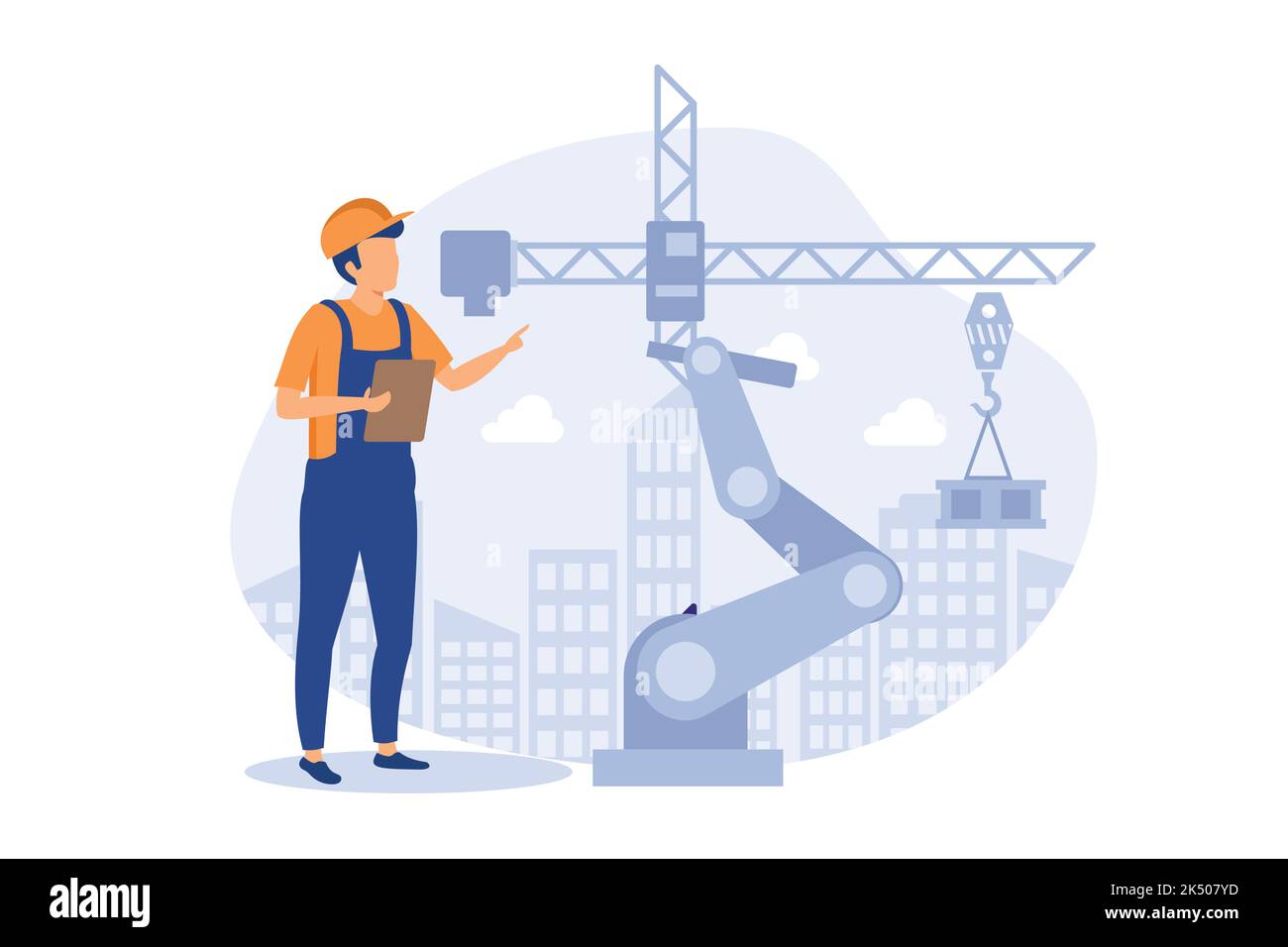 Robotics construction illustration exclusive design inspiration Stock ...