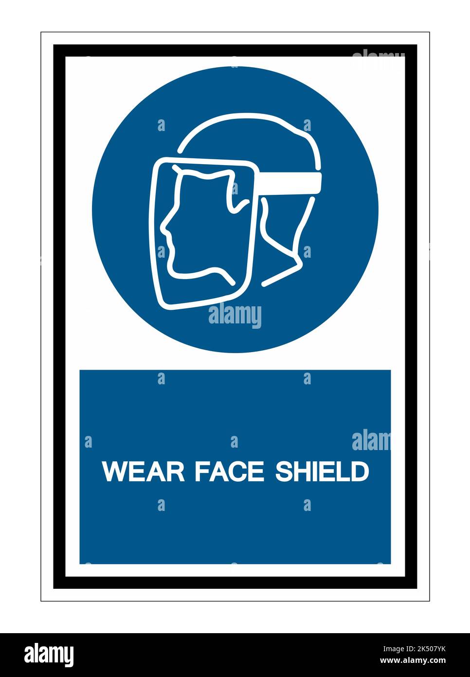 Symbol Face Shield Must Be Worn sign Isolate On White Background,Vector ...