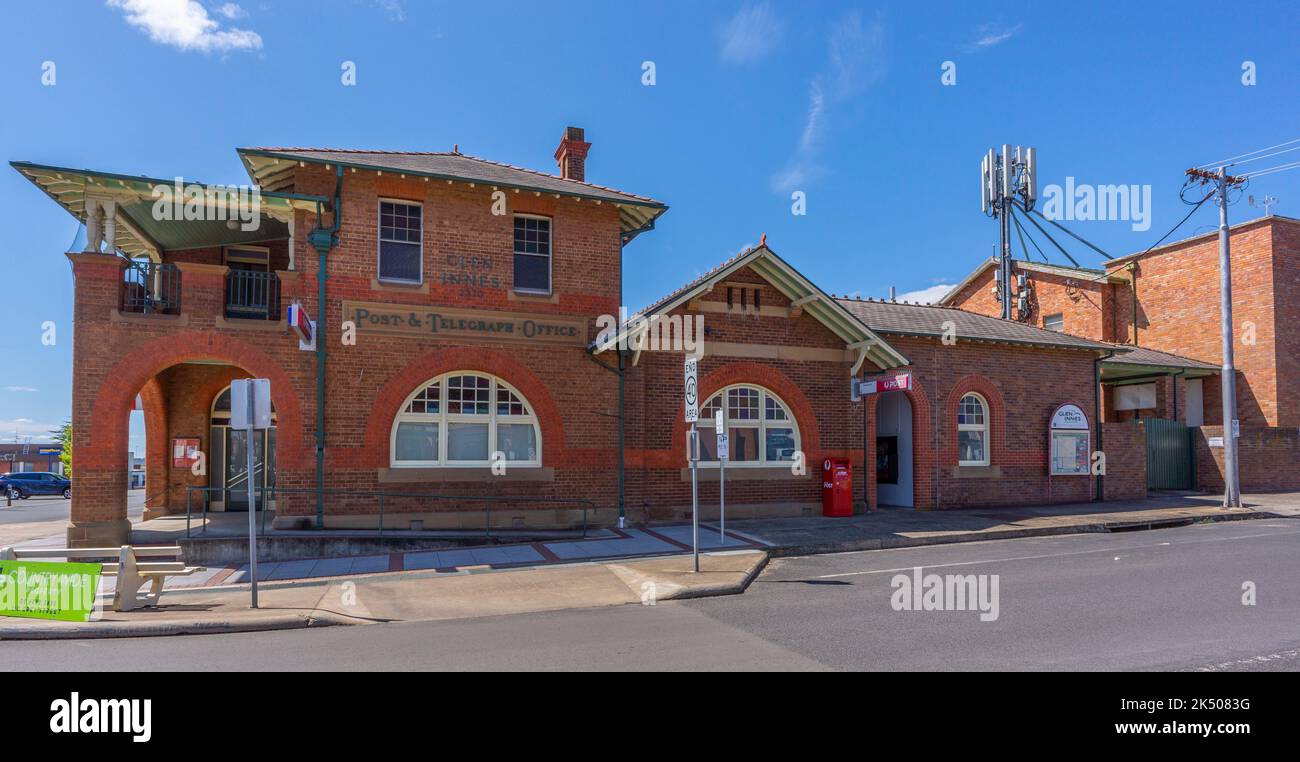 Post and telegraph office at glen innes in new england, new south wales ...
