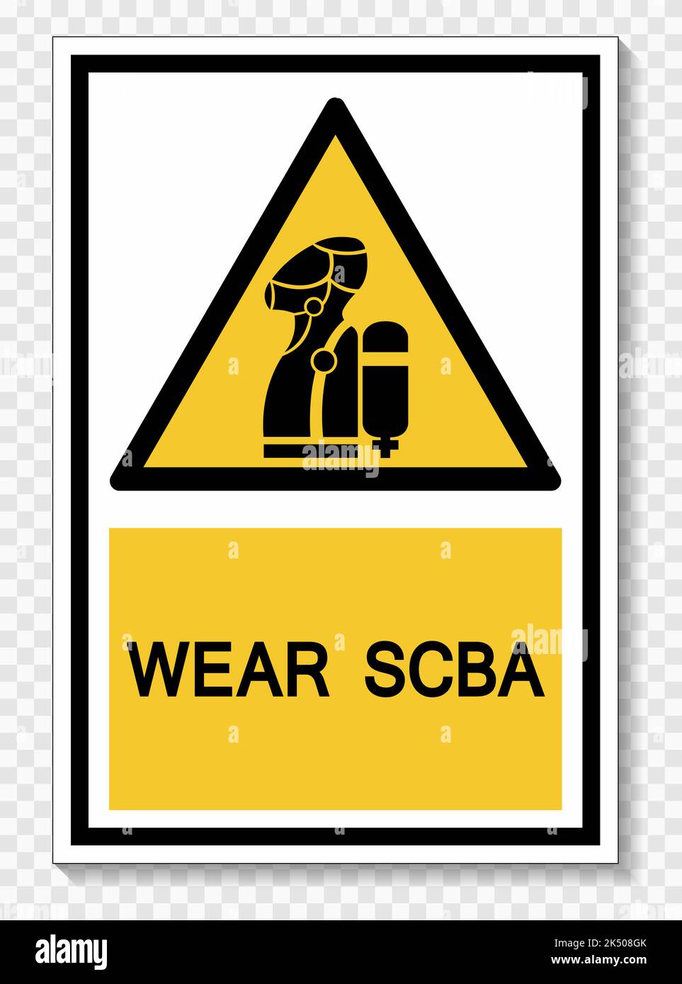 Wear SCBA (Self Contained Breathing Apparatus) Symbol On White ...