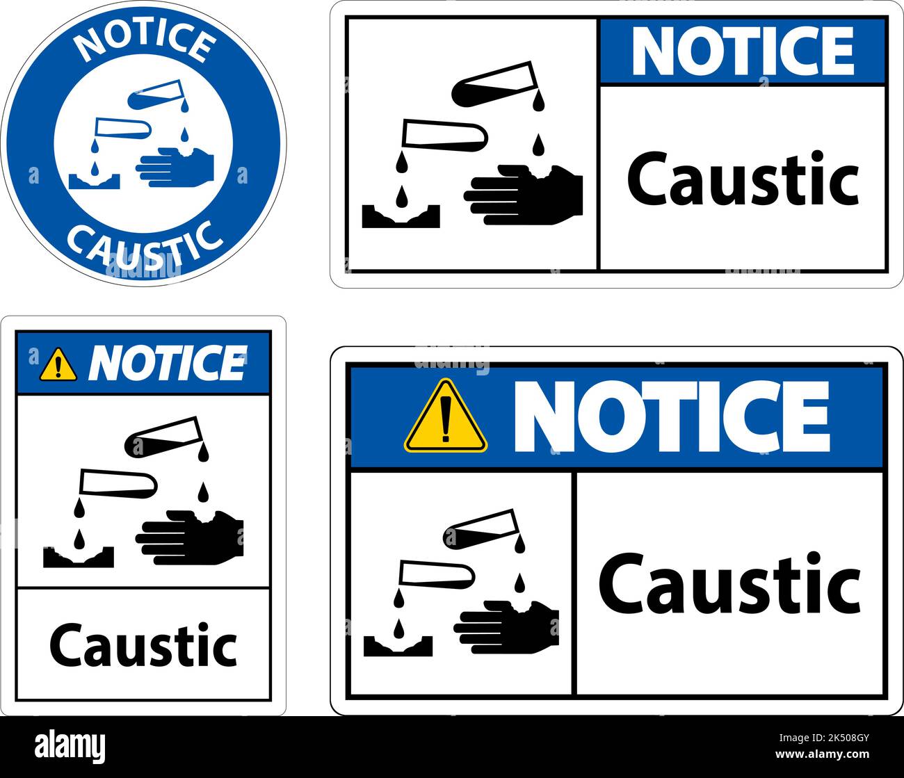 Notice Caustic Symbol Sign On White Background Stock Vector Image & Art ...