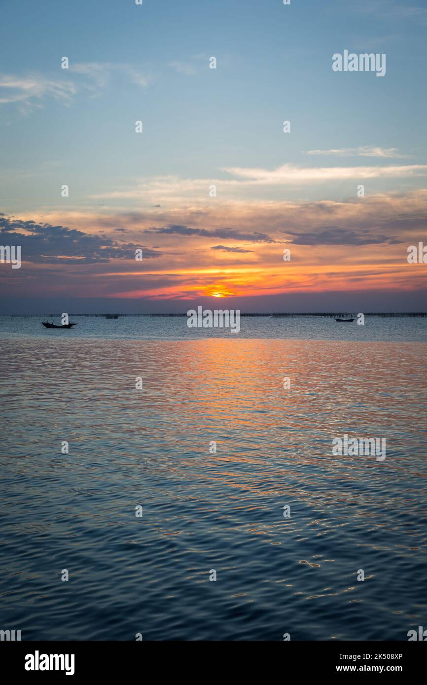 Sea and sky Before Sunset background Stock Photo - Alamy