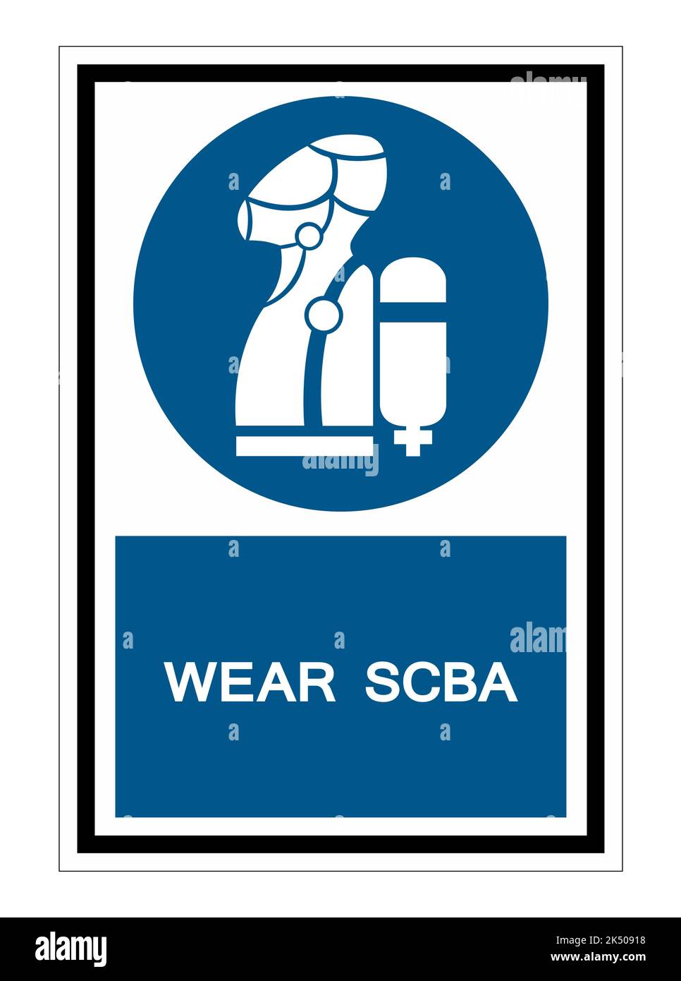 Wear SCBA (Self Contained Breathing Apparatus) Symbol On White ...