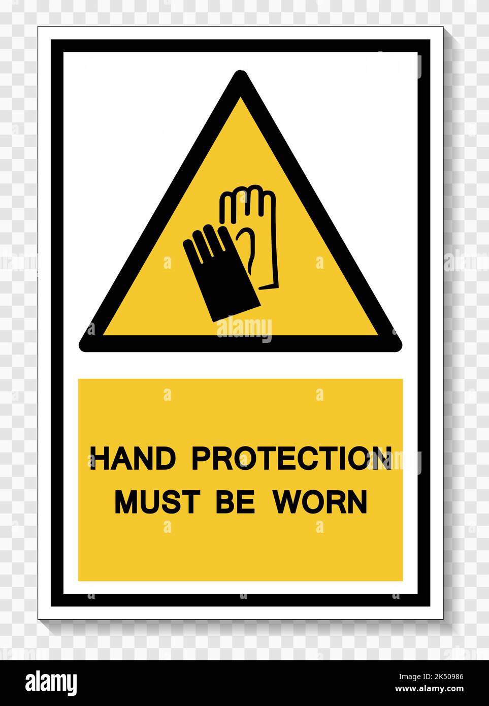 Hand Protection Must Be Worn Symbol Sign Isolate on White Background ...