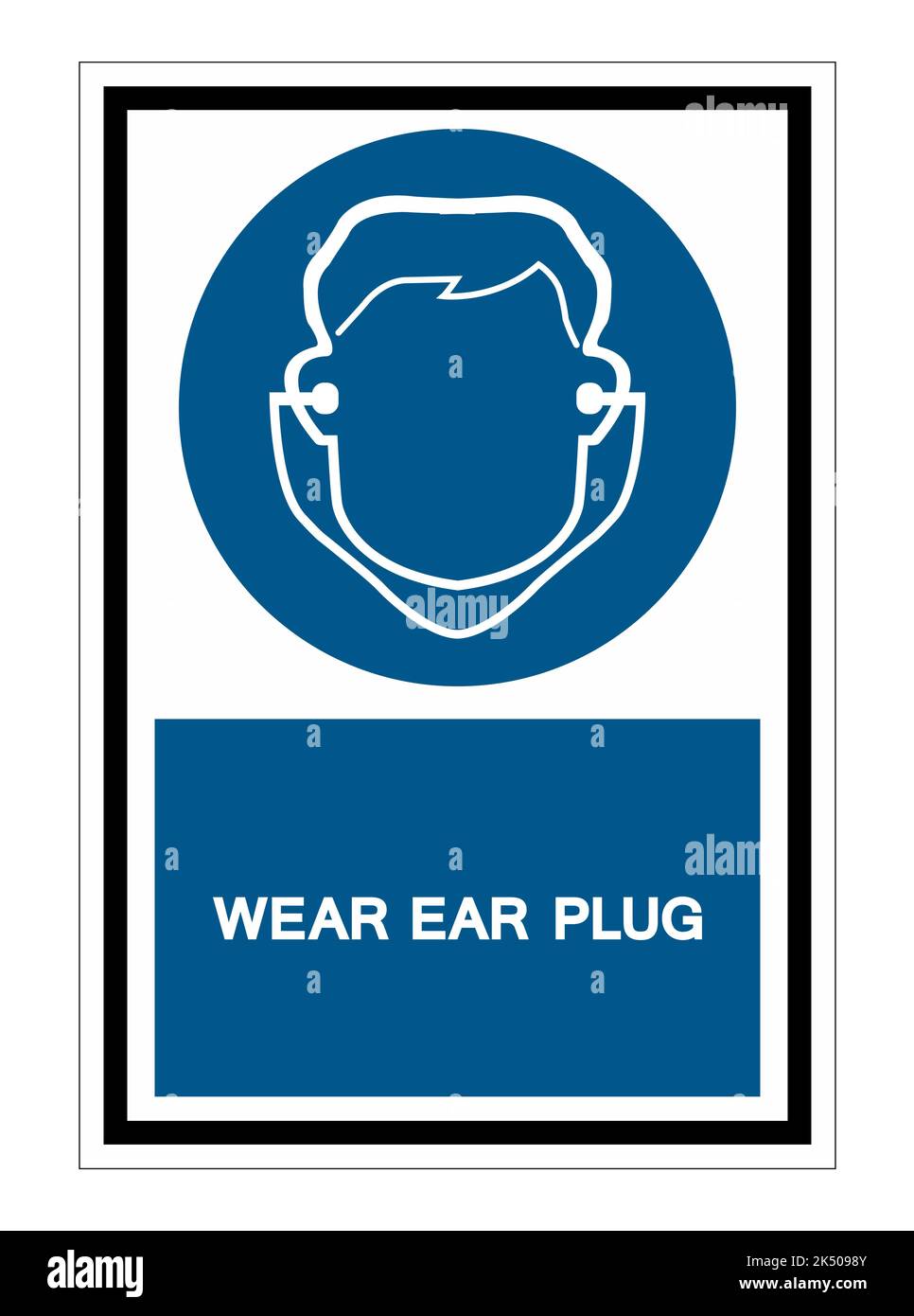 Symbol Wear Ear Plug Sign Isolate On White Background,Vector ...