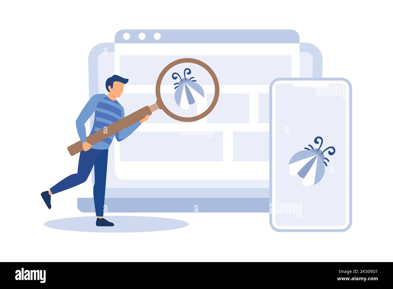 Cross Platform Testing Flat Modern Design Illustration Stock Vector Image And Art Alamy