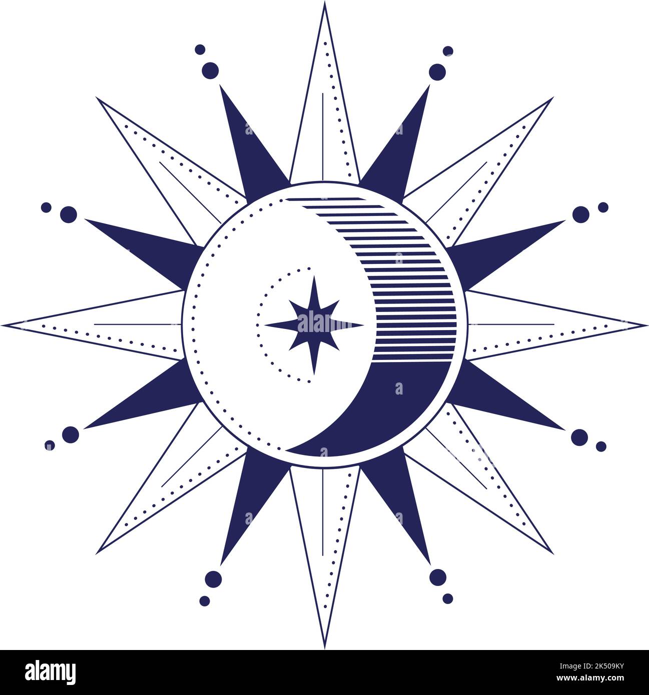 sun with star astrology Stock Vector Image & Art - Alamy