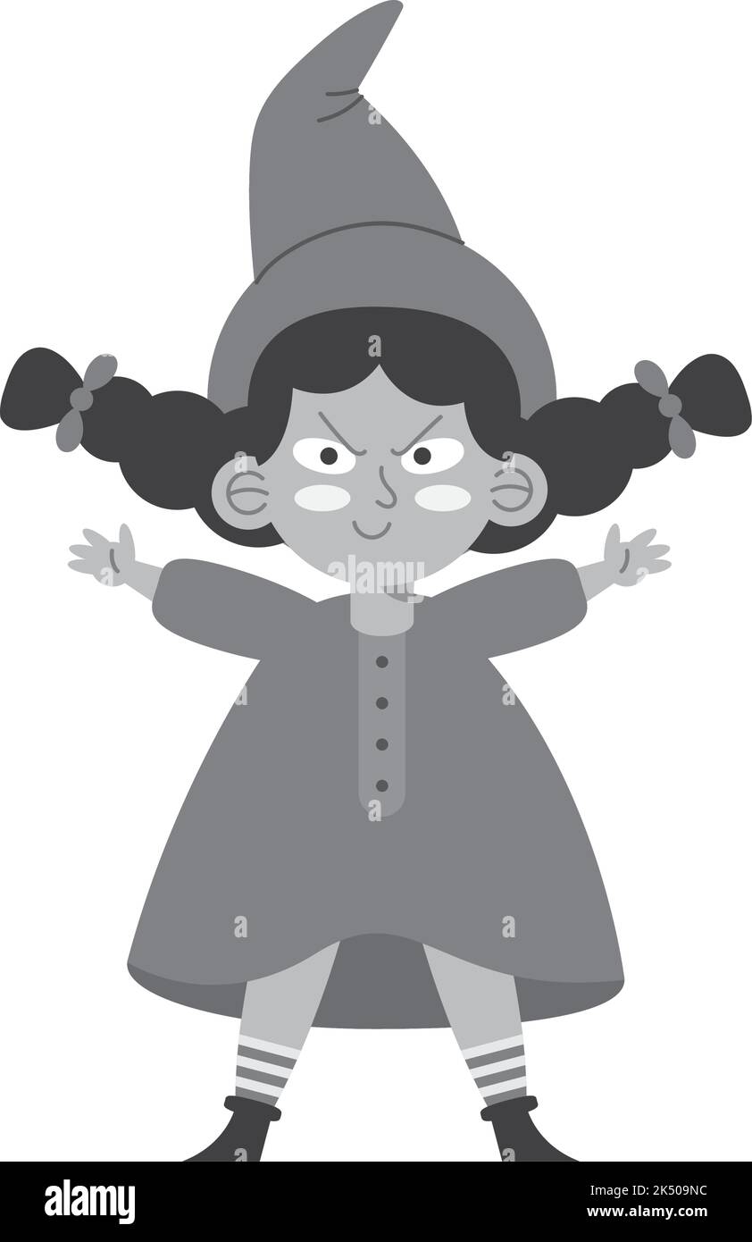 halloween gray witch comic character Stock Vector Image & Art - Alamy