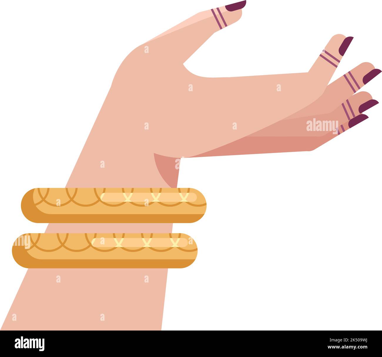 hand wearign golden bracelets icon Stock Vector Image & Art - Alamy
