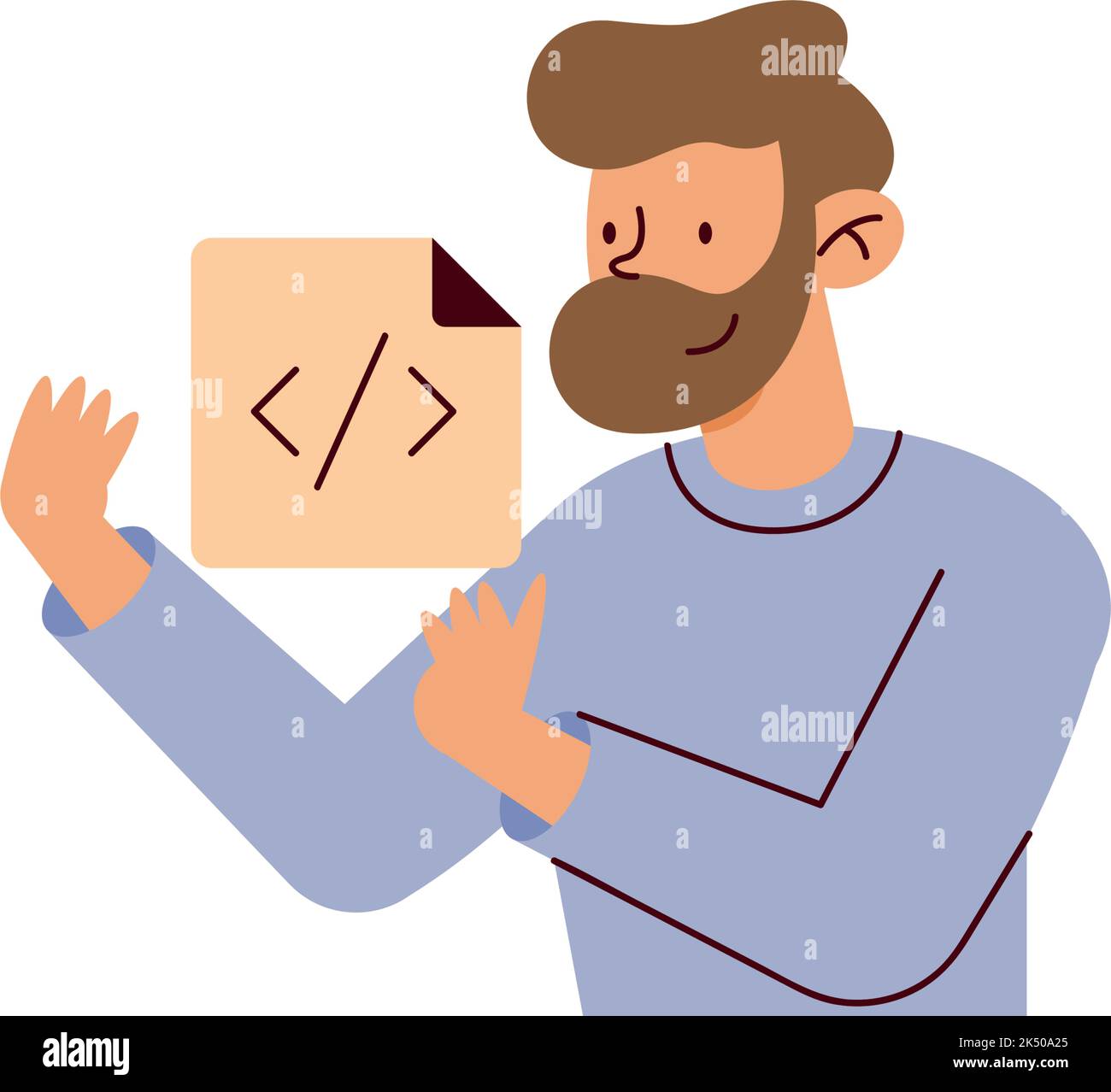 developer man with code character Stock Vector Image & Art - Alamy