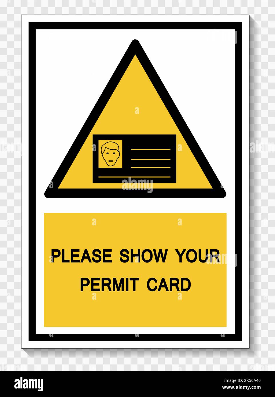 Please Show Your Permit Card Symbol Sign Isolate on White Background ...