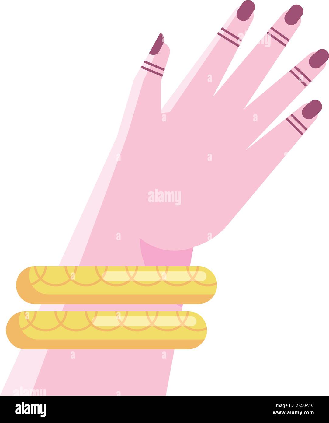 hand with golden bracelets icon Stock Vector Image & Art - Alamy