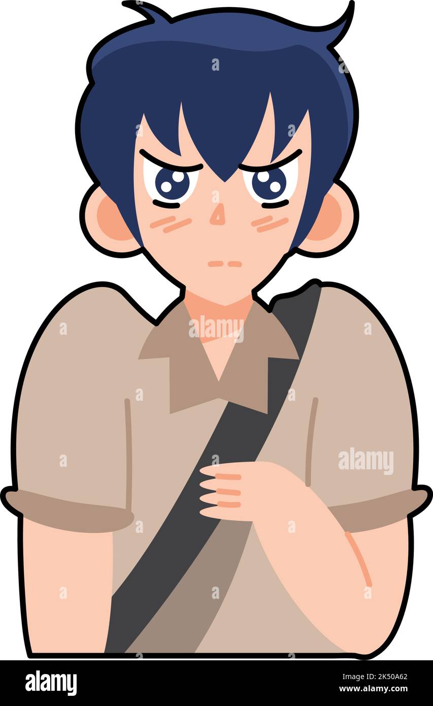 man angry anime style comic character Stock Vector Image & Art - Alamy