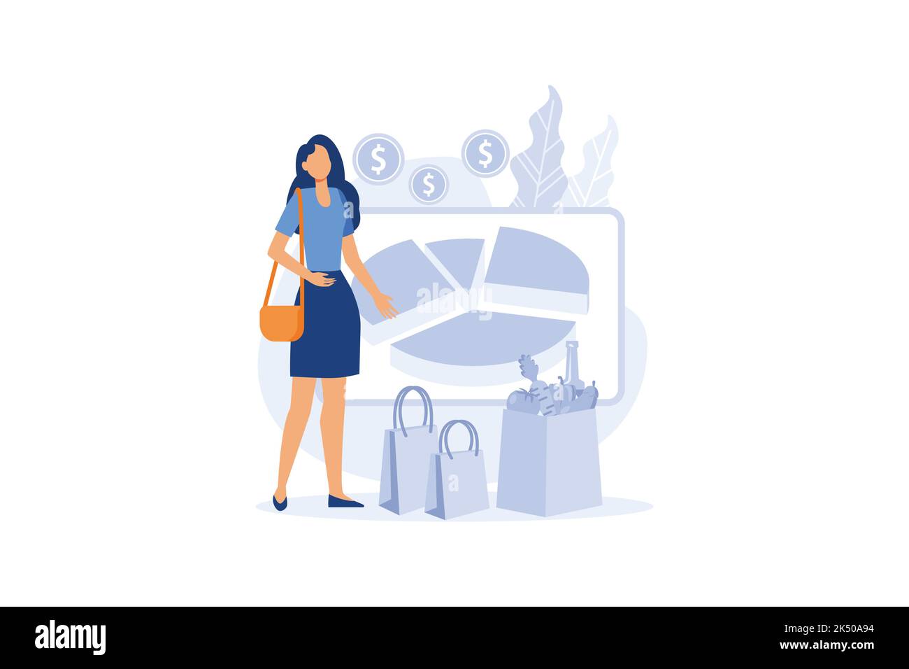 Consumption expenditure illustration exclusive design inspiration Stock ...