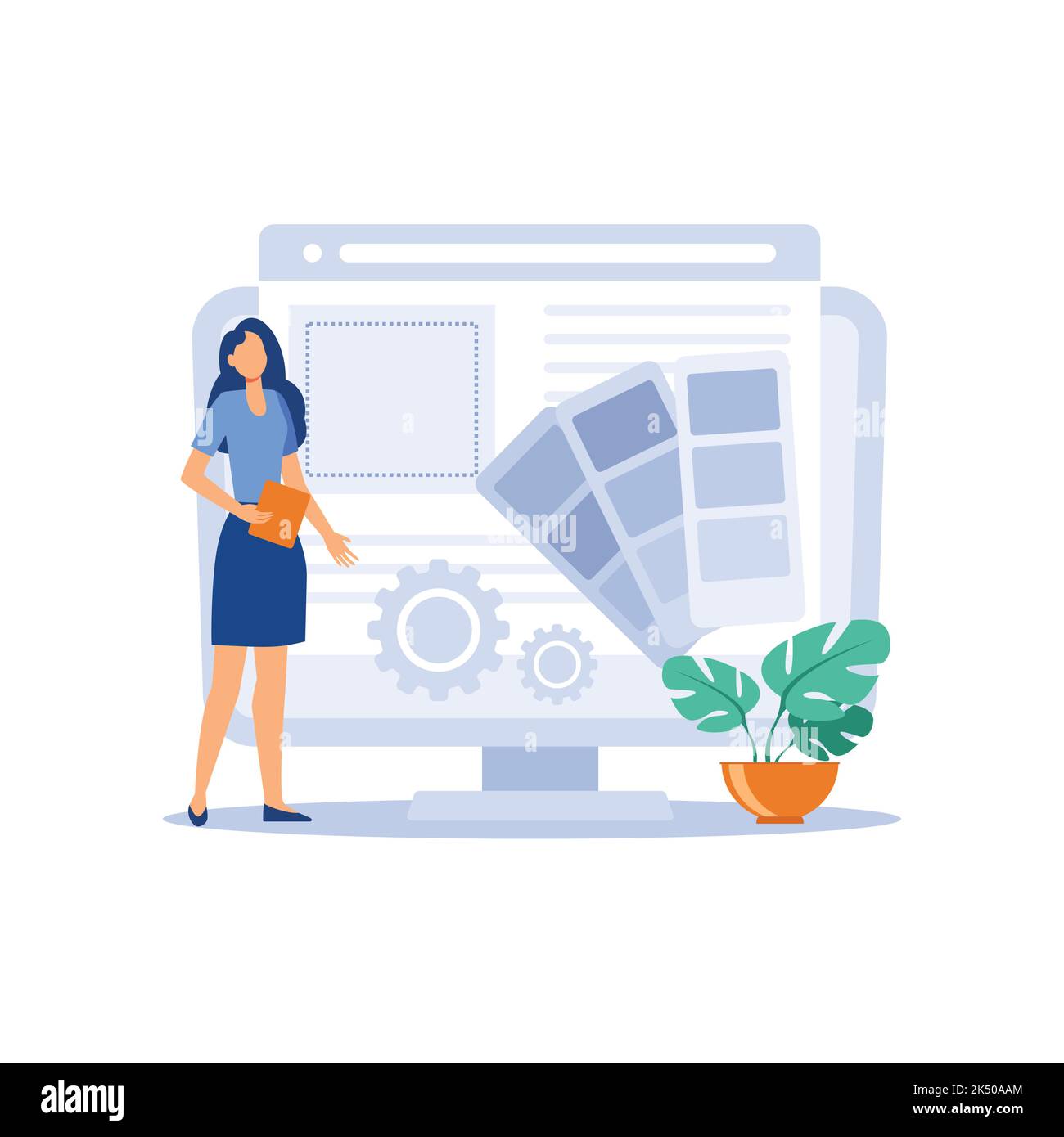 Typography flat modern design Cut Out Stock Images & Pictures - Alamy