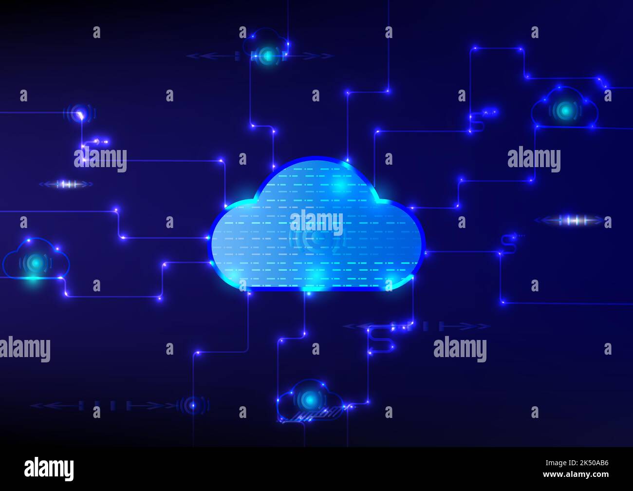 Cloud storage futuristic technology data science abstract background pattern graphic design ...