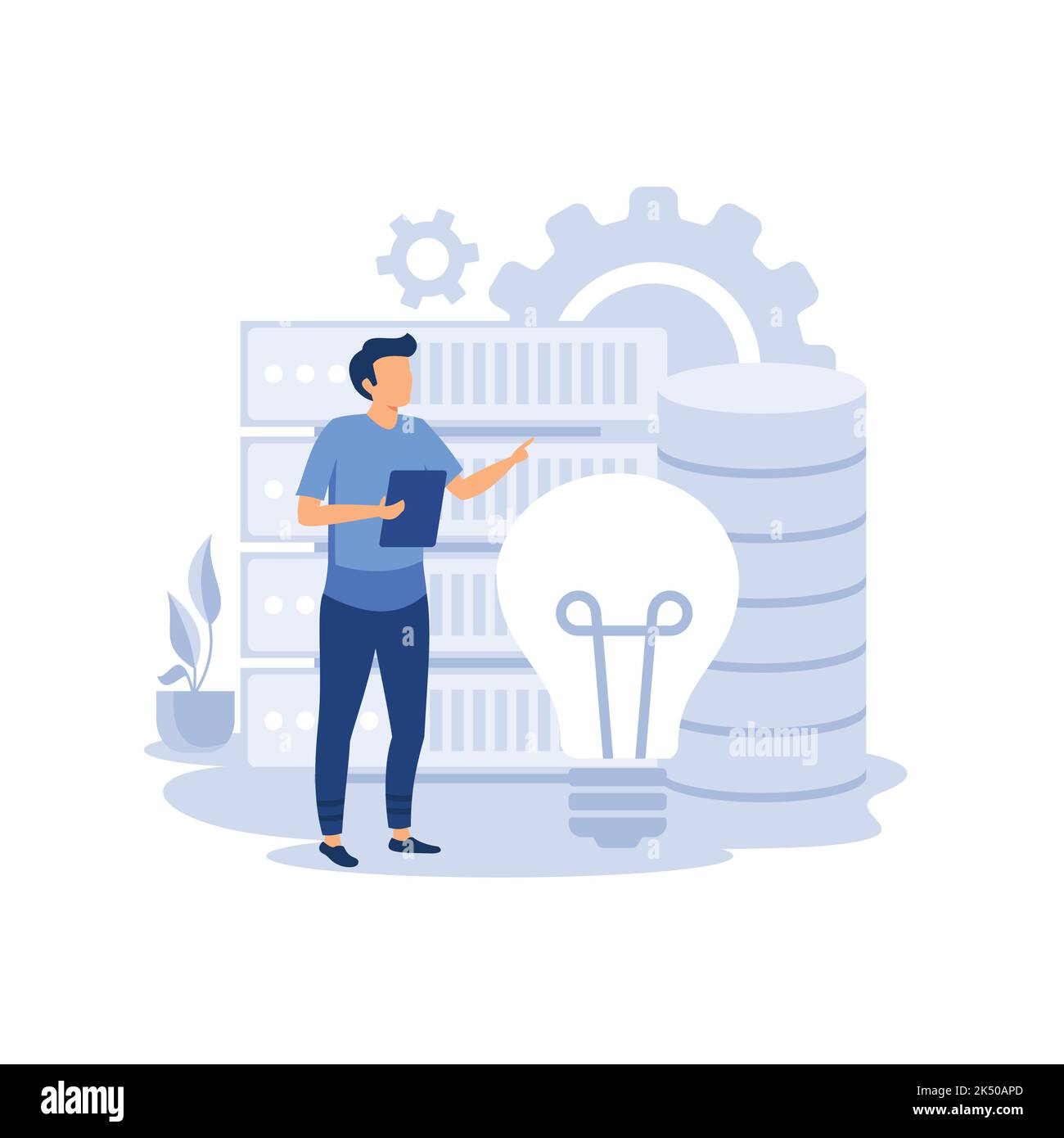 Innovative big data solutions abstract concept vector illustration. Big ...